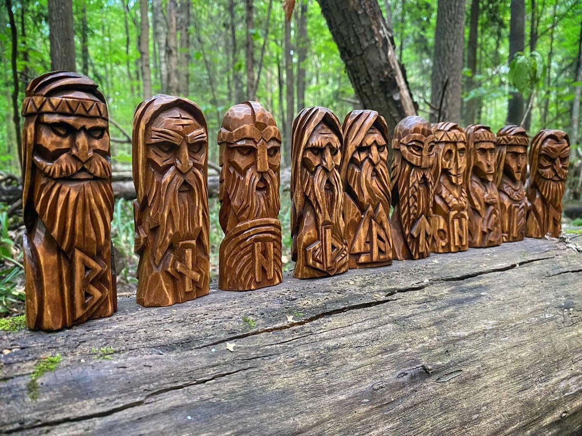 Norse Statue Pagan Statue Odin Wotan Thor Tyr Baldr - Etsy