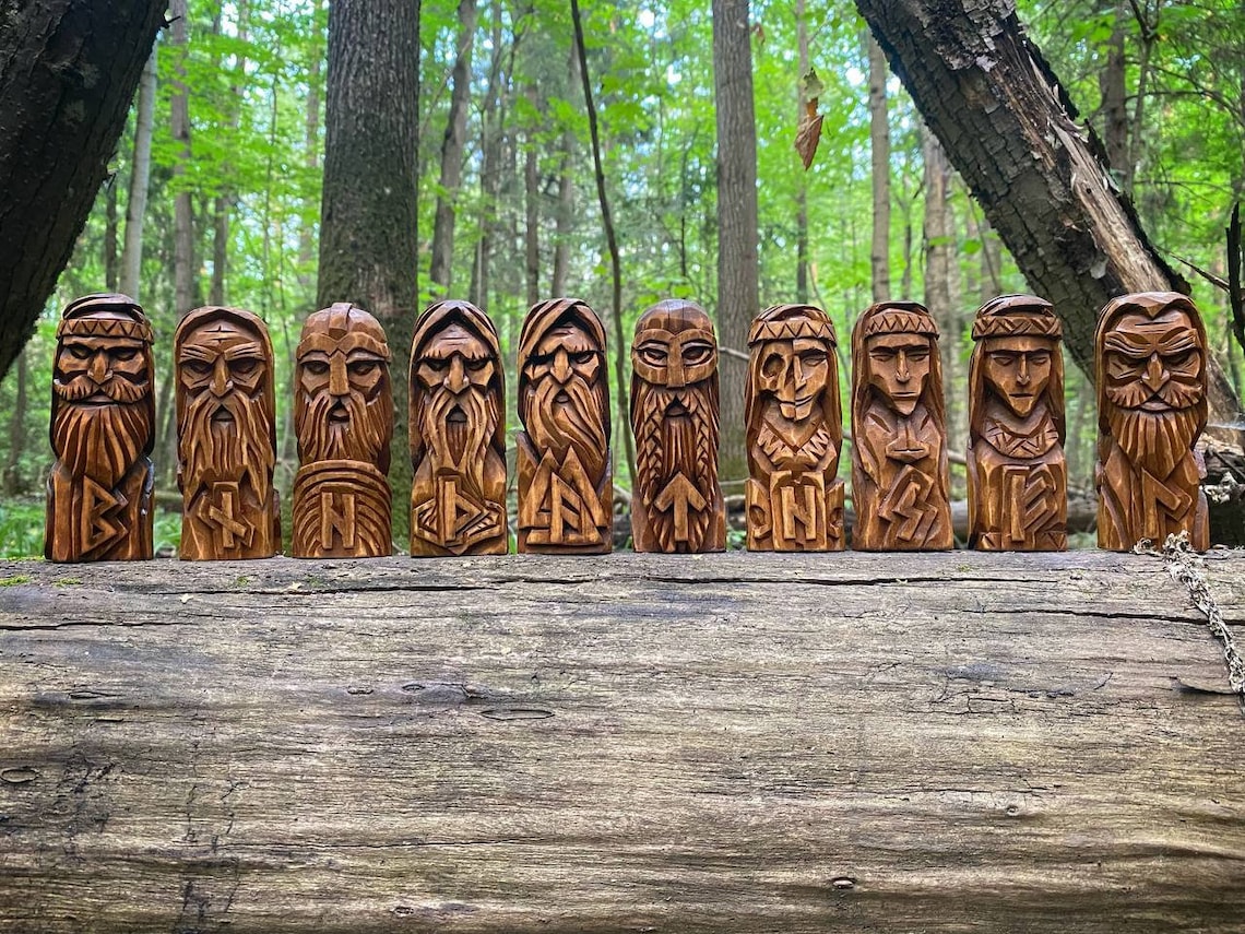 Norse Statue Pagan Statue Odin Wotan Thor Tyr Baldr - Etsy