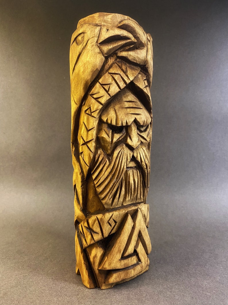 Odin Statue Odin With Valknut Wotan Statue Norse Pagan - Etsy
