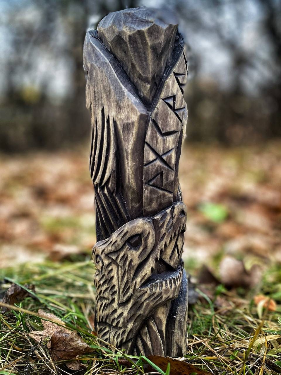 Odin Statue. Wotan Sculpture. Pagan Viking God. Helm of Awe. Helm of ...