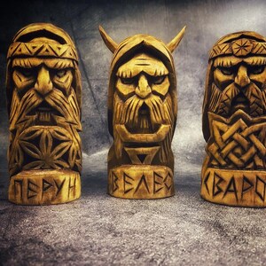 Svarog. Veles. Perun. Set of Three Idols of Slavic Pagan Gods. - Etsy