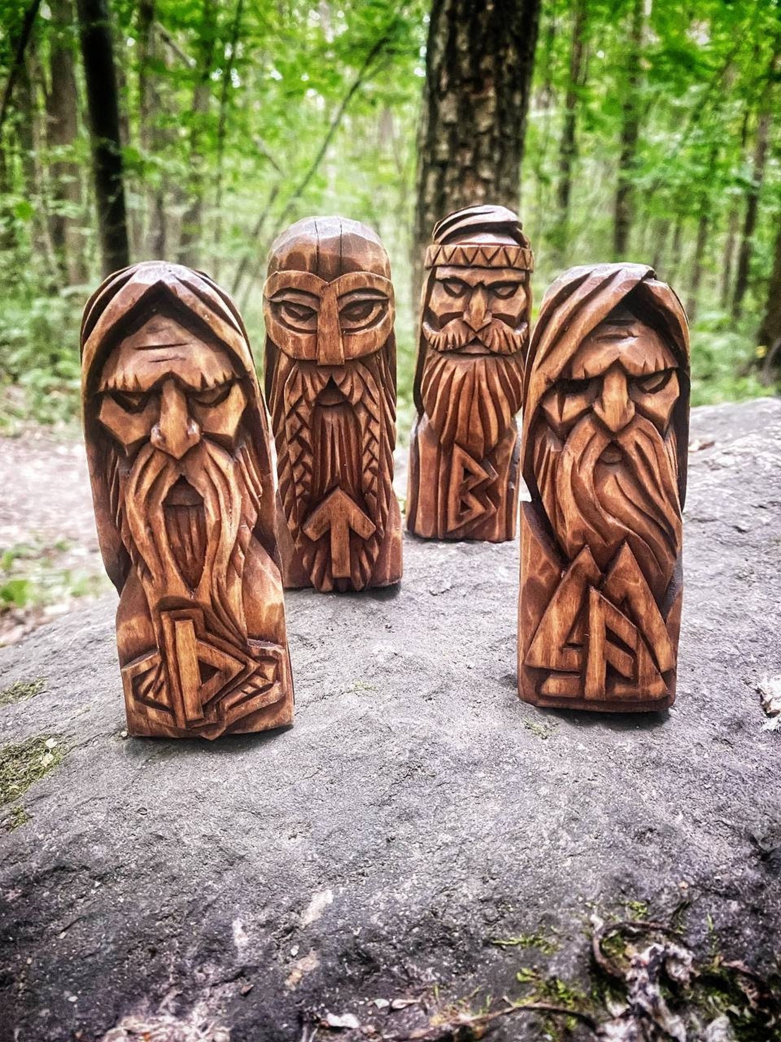 Norse Statue Pagan Statue Odin Wotan Thor Tyr Baldr - Etsy