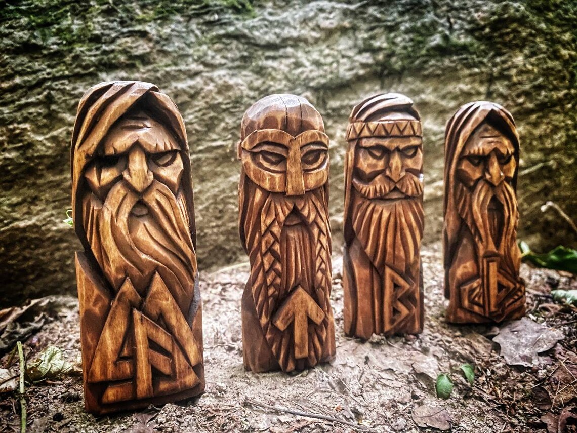 Norse Statue Pagan Statue Odin Wotan Thor Tyr Baldr - Etsy