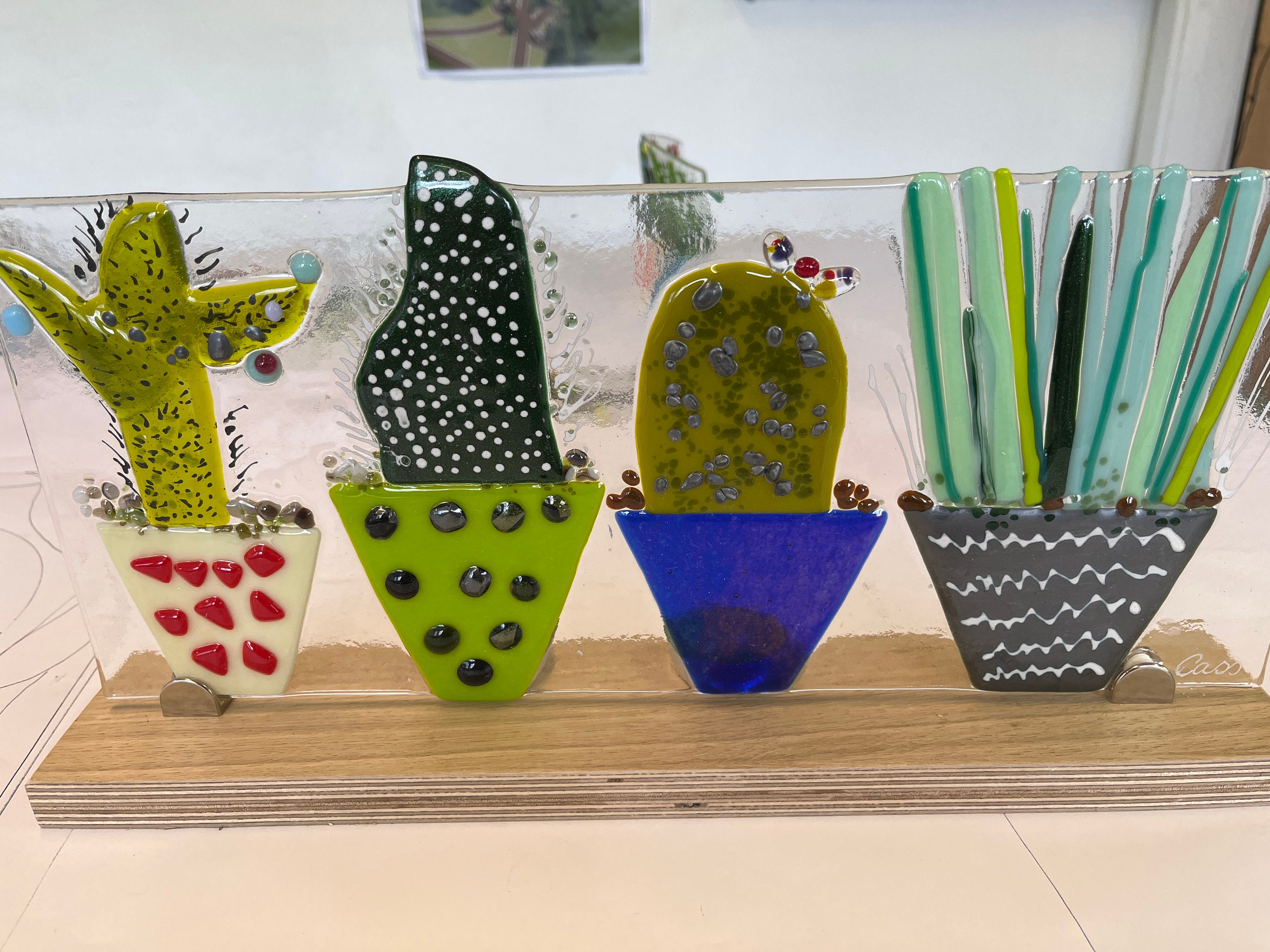 Fused Glass Cactus Plants - Etsy