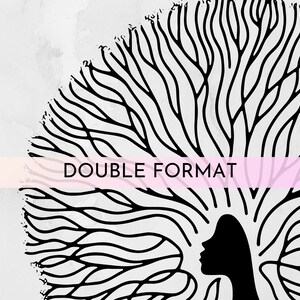 Tree Afro Woman SVG | Black Women Silhouette Clipart | Tree of Life ...