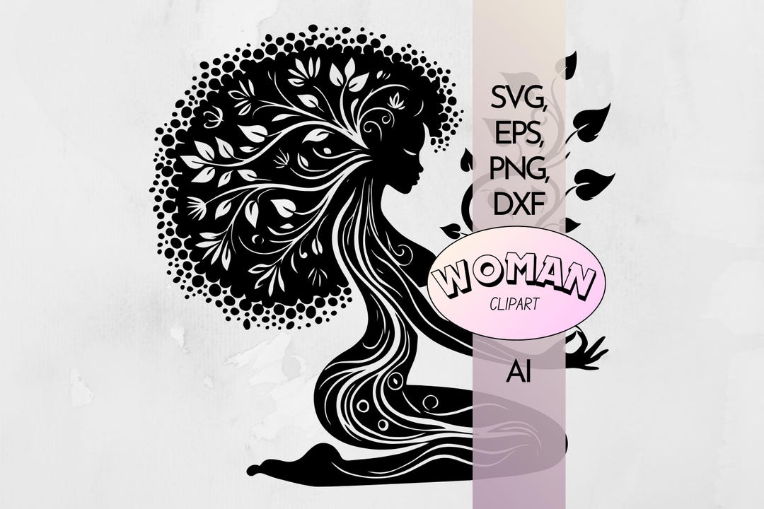 Asase Ya Afro Goddess of Earth SVG | Afro Mother Nature PNG | Women ...