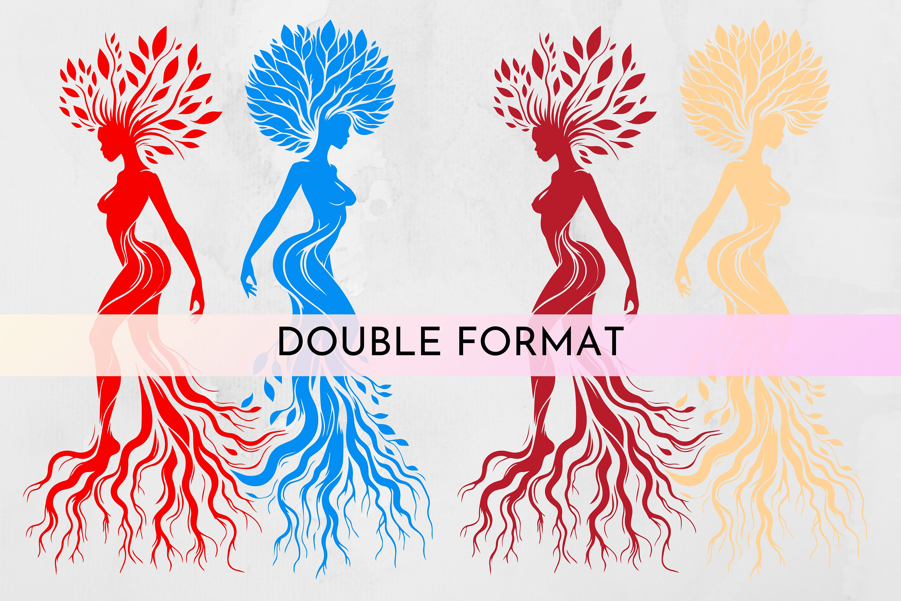 Sisters of the Nature Goddess Tree of Life Full Length Woman Tree SVG ...