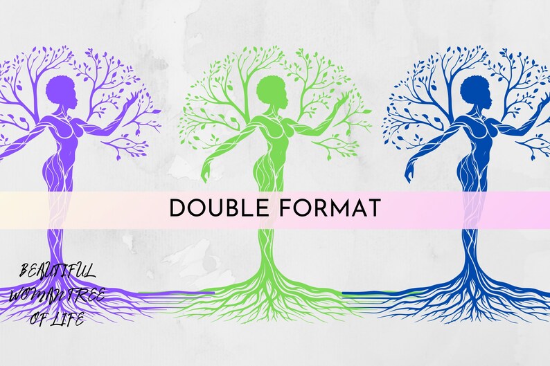 Goddes Woman Tree SVG | Full Length Afro Woman Tree PNG | Tree of ...