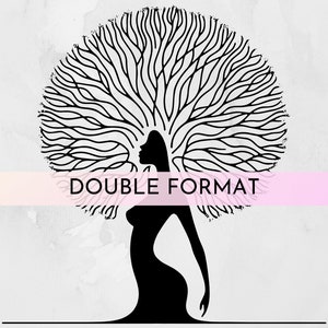Tree Afro Woman SVG | Black Women Silhouette Clipart | Tree of Life ...