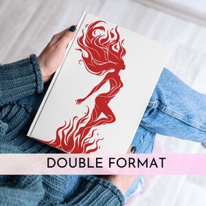 Goddess of Fire SVG | Empowerment Volcana Line Art | Fire Woman Clip ...