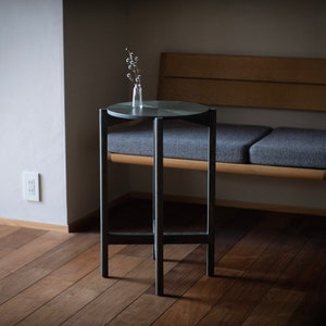 Indigo Rays Side Table Handmade End Table Dipped in Natural Indigo ...