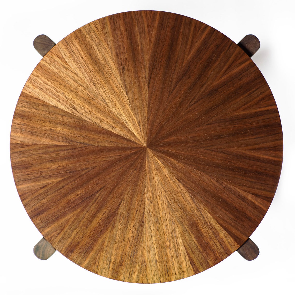 Walnut Rays Side Table Handmade End Table Handcrafted in Japan for a Modern Living Room - Etsy