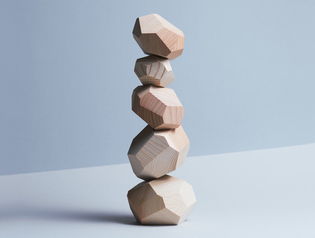 Stacking Blocks Blocks Plain, Modern, Living Room Sculpture & Children ...