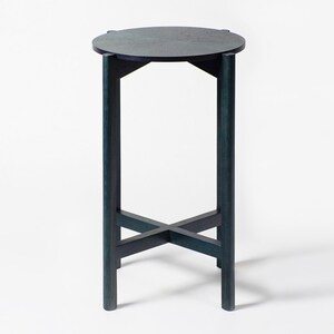 Indigo Rays Side Table Handmade End Table Dipped in Natural Indigo Handcrafted in Japan for a ...