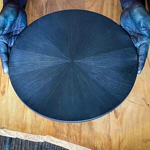 Indigo Rays Side Table Handmade End Table Dipped in Natural Indigo ...