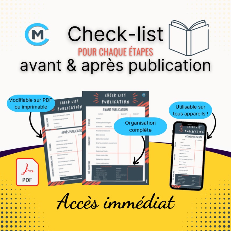 Downloadable PDF Checklist for Organizing Before & After Publishing for ...