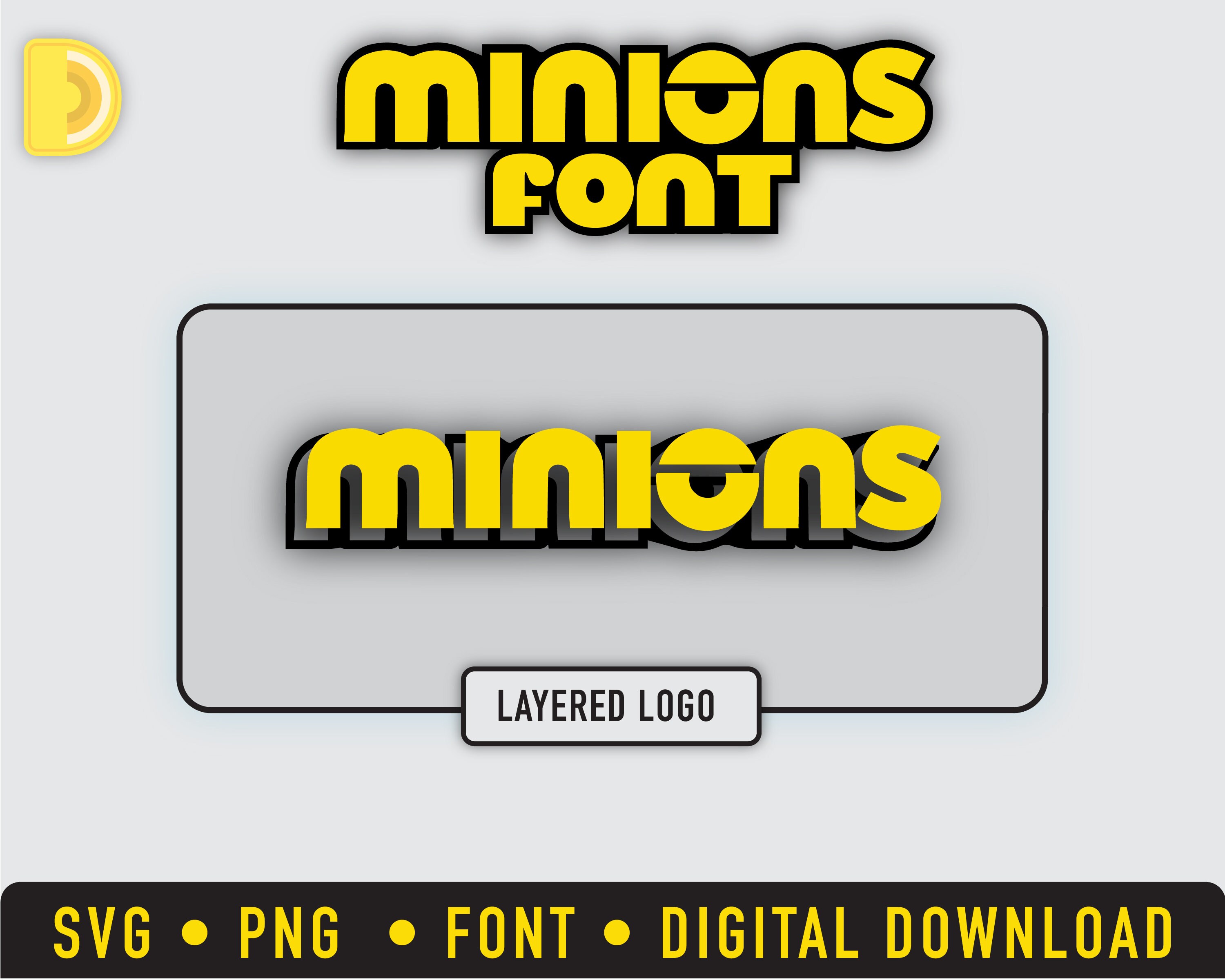 Minions Alphabet Logo Font SVG PNG - Etsy México