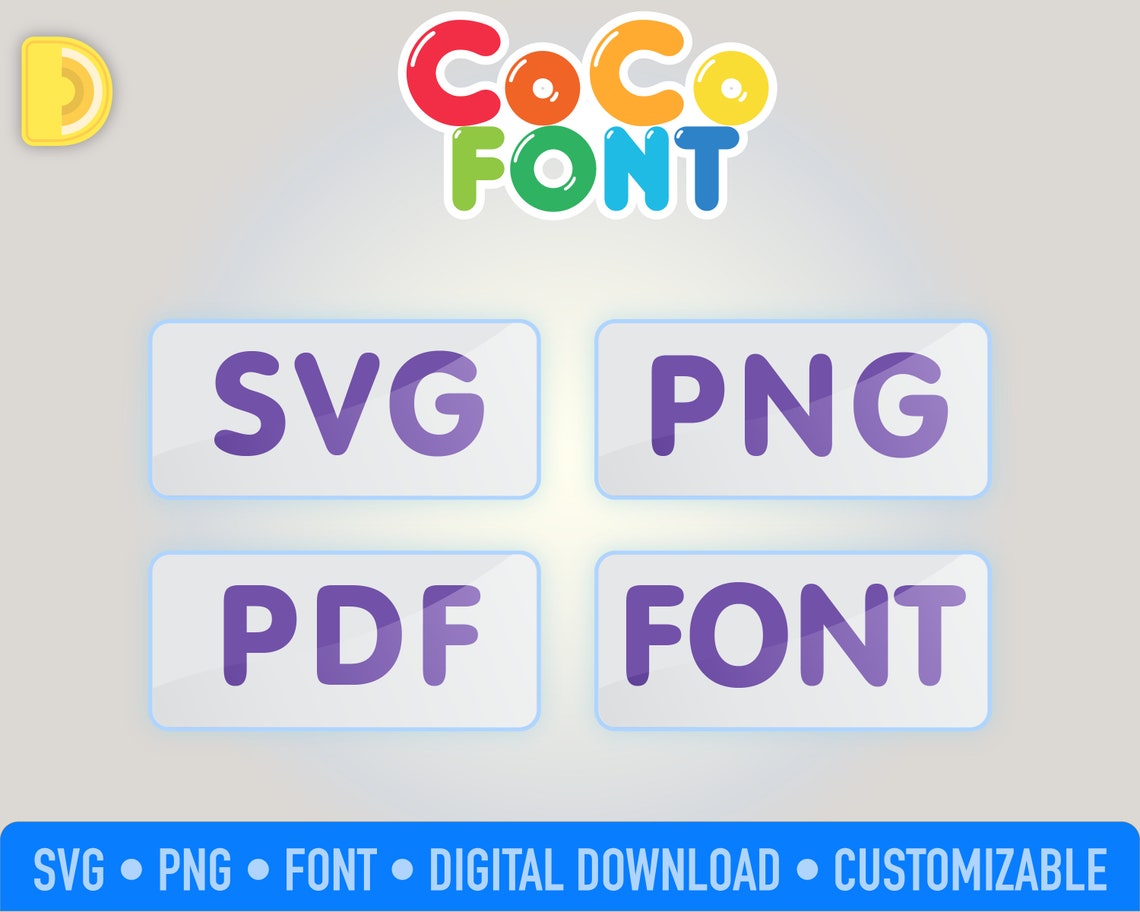 Coco Alphabet Font SVG PNG - Etsy España