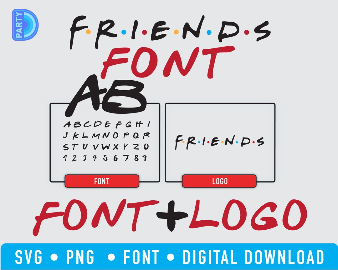Friends Font Vector Bundle Friends Alphabet Font Clip Art - Etsy