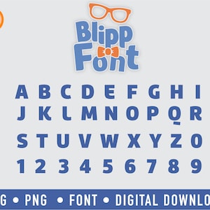 Blippi Font Alphabet Png Bundle Blippi Alphabet Blippi - Etsy