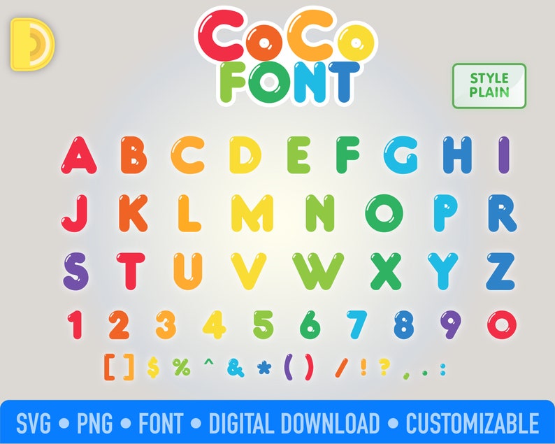 Coco Alphabet Font SVG PNG - Etsy UK
