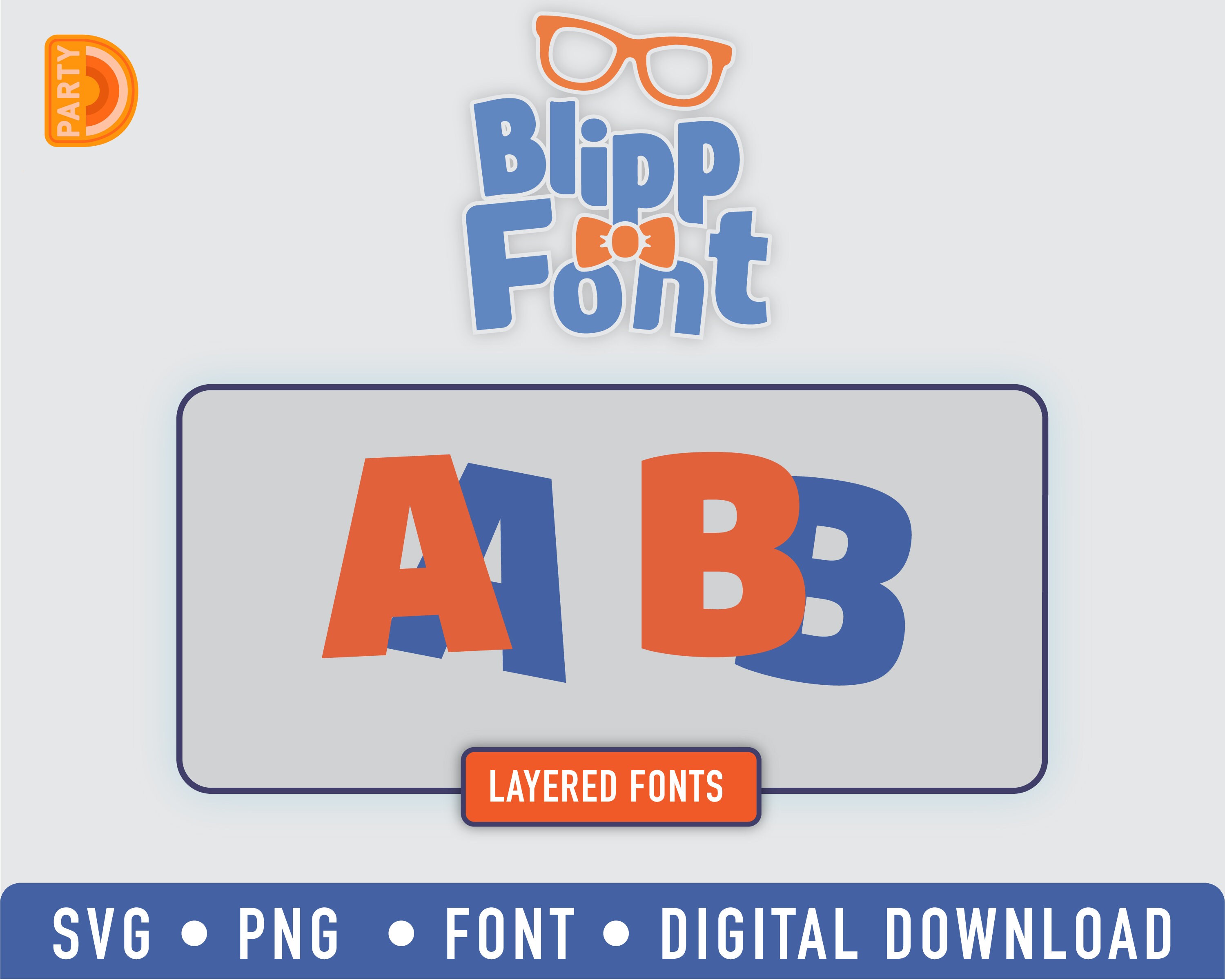 Blippi Alphabet Logo Font SVG PNG - Etsy UK