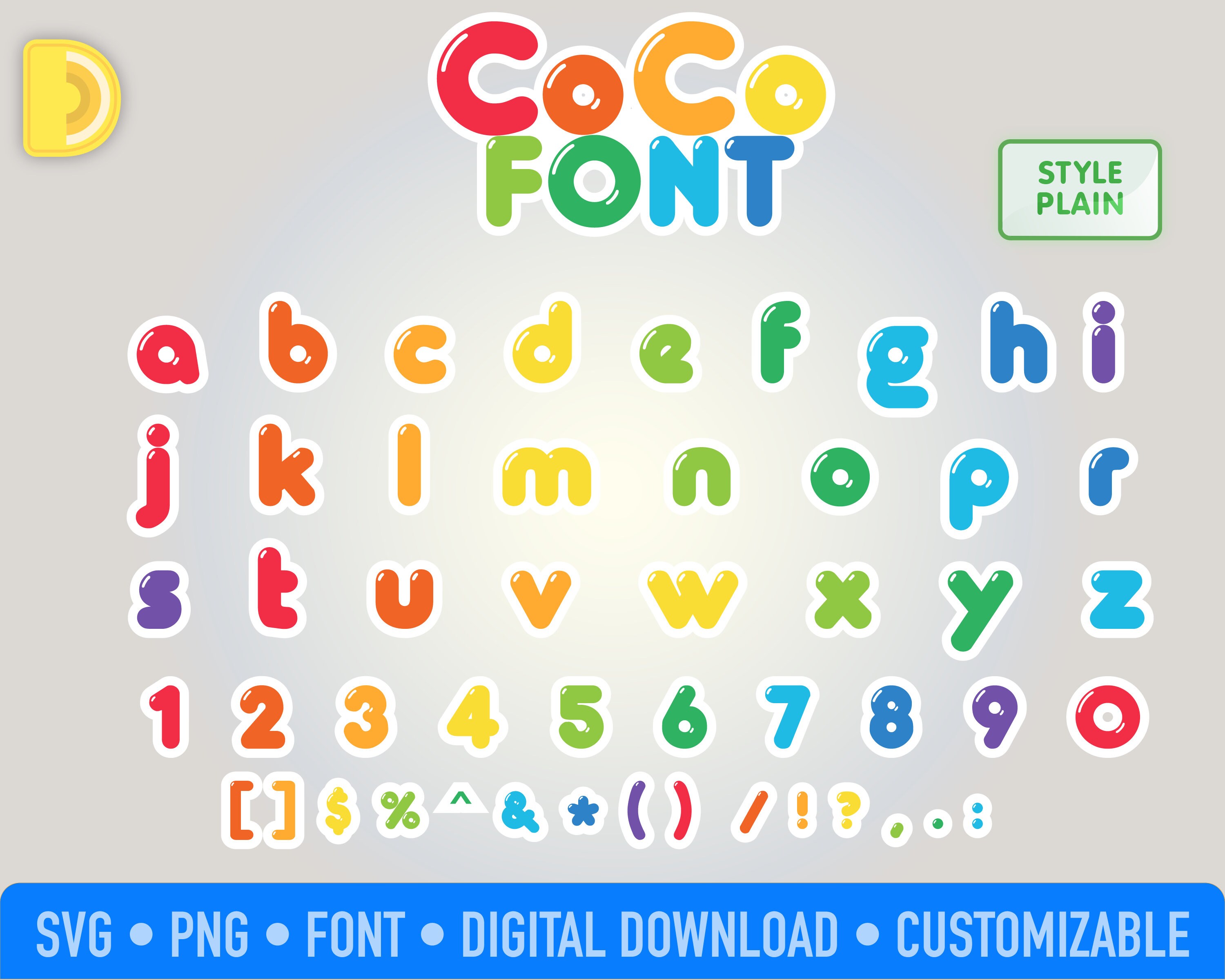 Coco Alphabet Font SVG PNG - Etsy España
