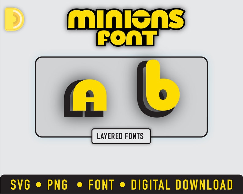 Minions Alphabet Logo Font SVG PNG - Etsy Norway