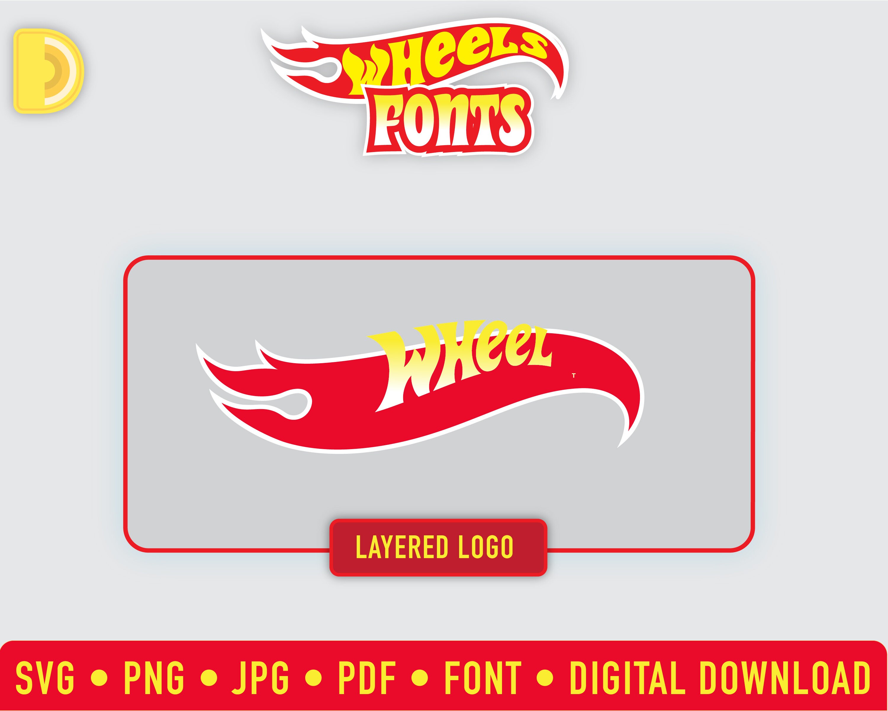 Wheels Alphabet Logo Font SVG PNG - Etsy Australia