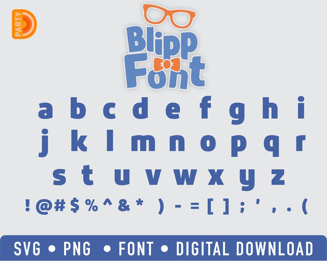 Blippi Font Alphabet Png Bundle Blippi Alphabet Blippi - Etsy
