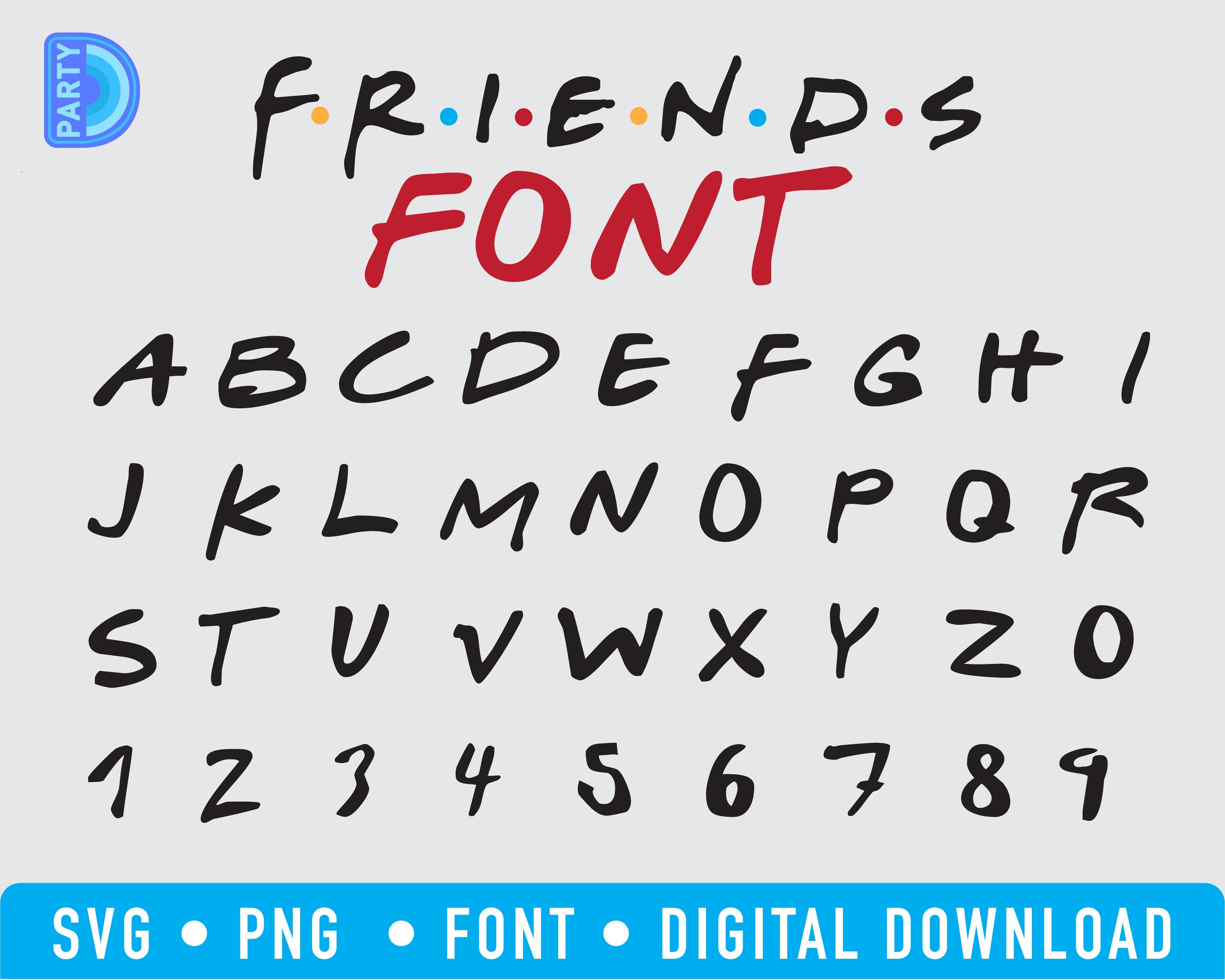 Friends Font Vector Bundle Friends Alphabet Font Clip Art - Etsy