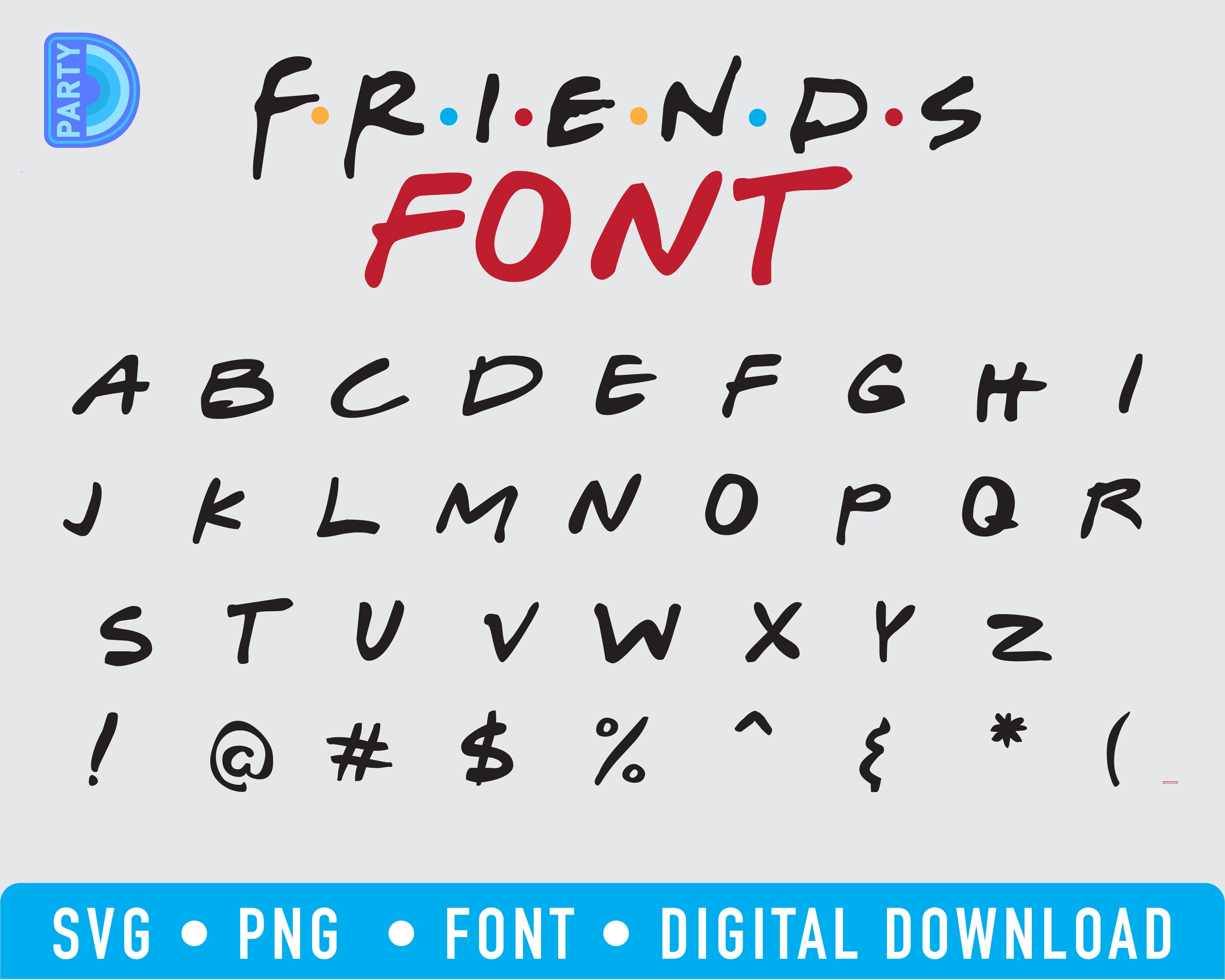 Friends Font Vector Bundle Friends Alphabet Font Clip Art - Etsy