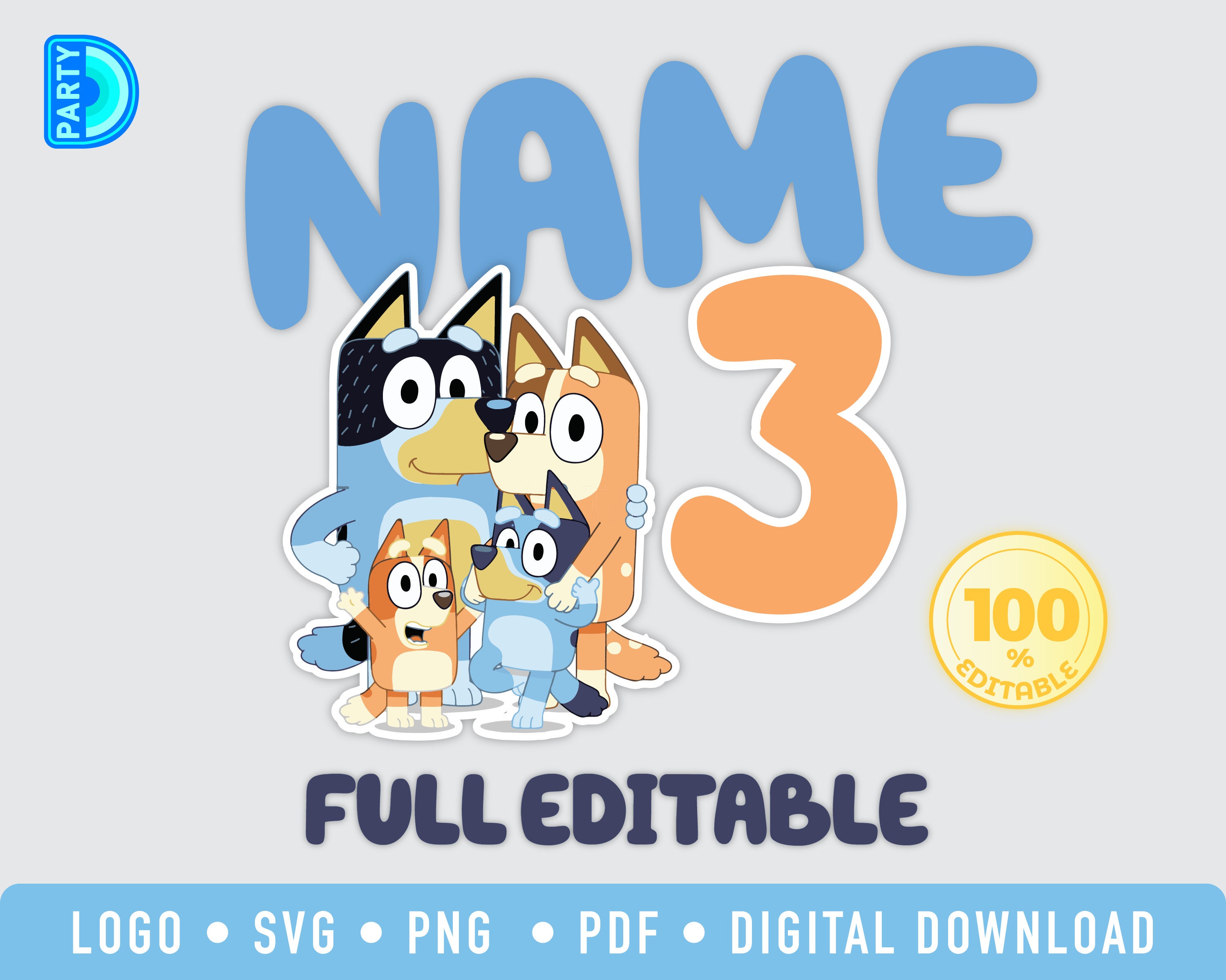 Bluey Logo Bluey Svg Bundle Bluey Svg Cricut Bluey Svg - Etsy Singapore