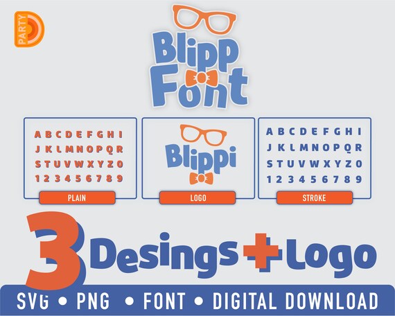 Blippi Font Alphabet Png Bundle Blippi Alphabet Blippi - Etsy