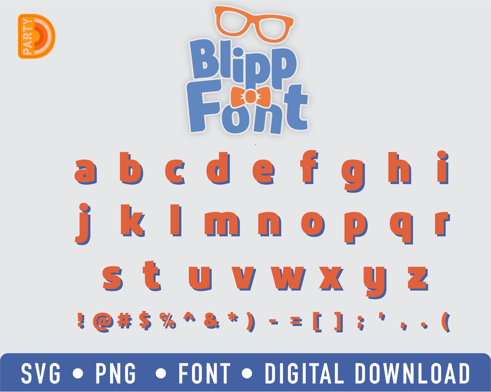 Blippi Font Alphabet Png Bundle Blippi Alphabet Blippi - Etsy