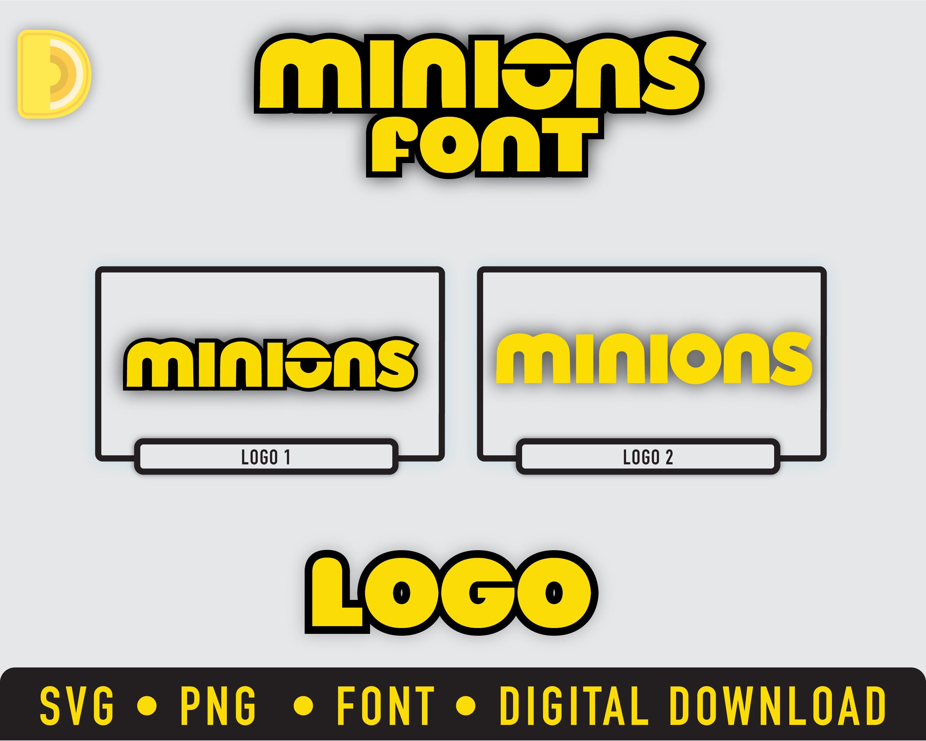 Minions Alphabet Logo Font SVG PNG - Etsy México