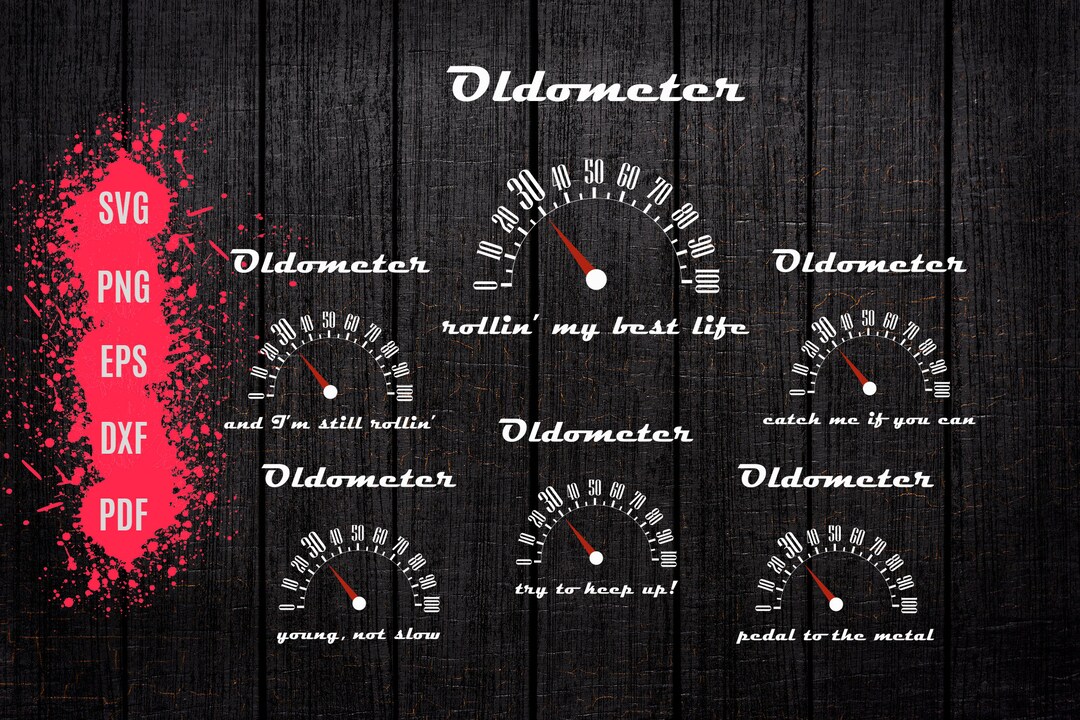 Svg de cumpleaños número 30, paquete Oldometer Svg, Svg de cumpleañero ...