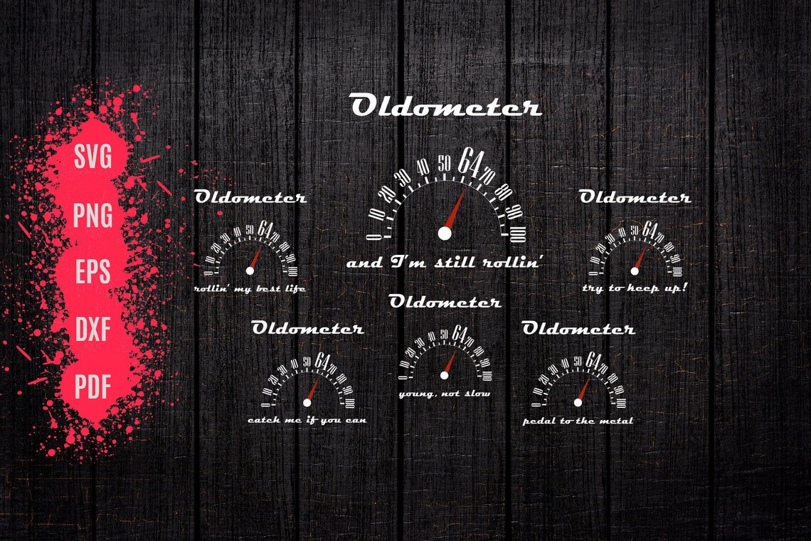 64th Birthday Svg Oldometer Svg Birthday Boy Svg Birthday - Etsy