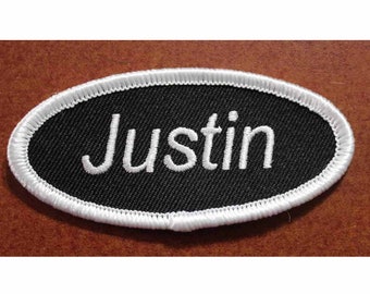 Justin Name Tag - Etsy