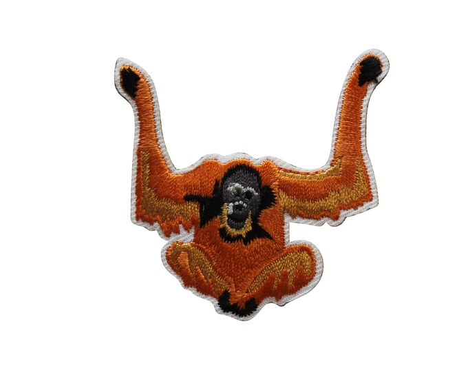 Orangutan Embroidered Iron on Patch Monkey Animal Officially Licensed ...