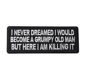 Grumpy Old Biker Patch - Etsy