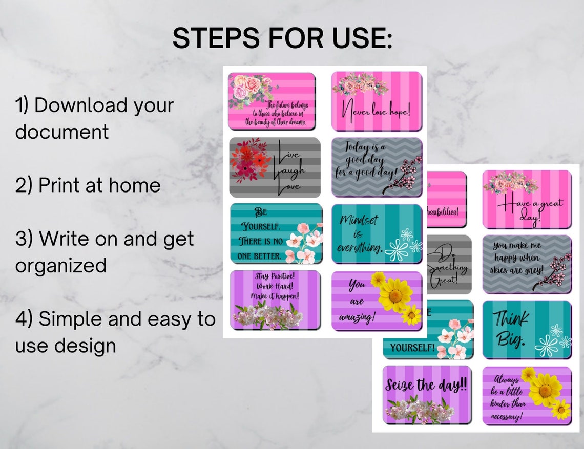 Printable Inspirational Cards/notes - Etsy
