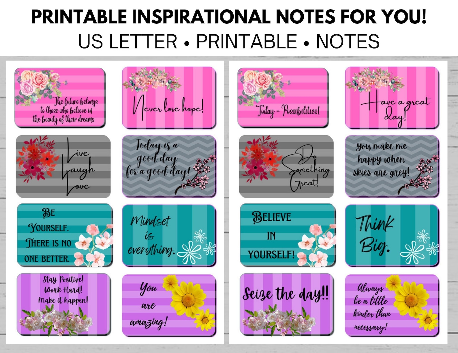 Printable Inspirational Cards/notes - Etsy
