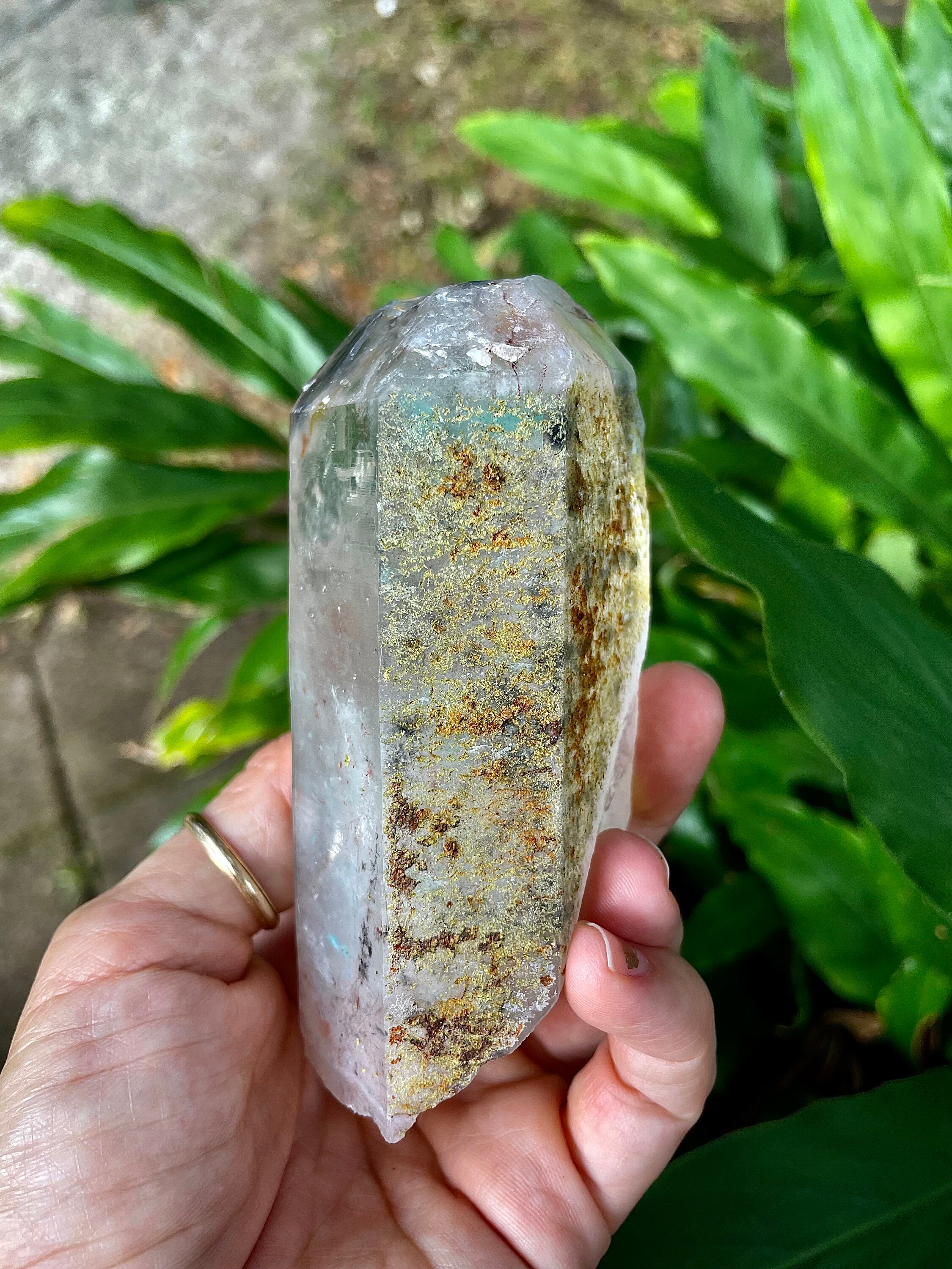 Large Ajoite Included Quartz Crystal - Etsy