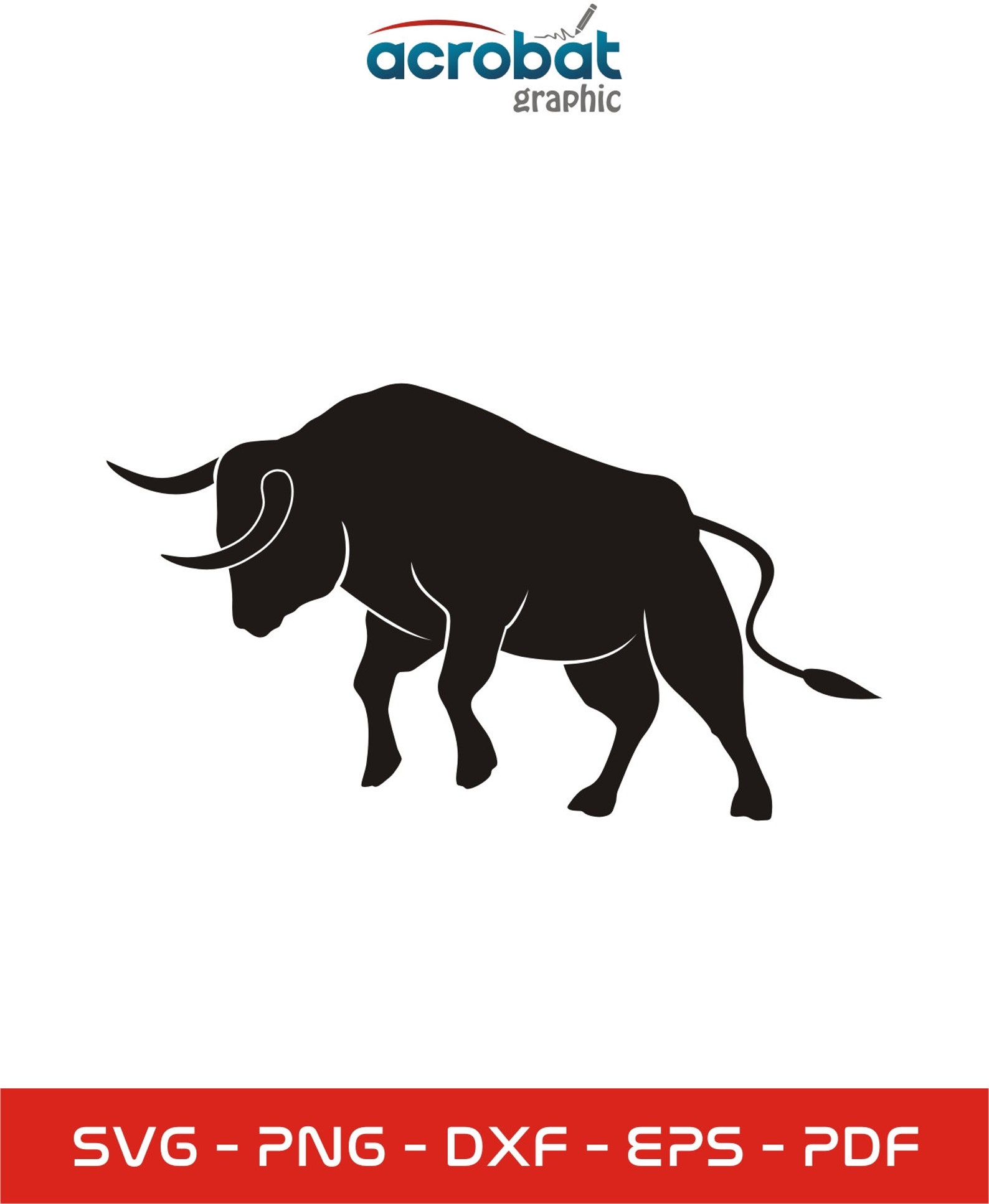 Bull Monogram Pack, Bull SVG, Bull Laser Cut, Bull Silhouette, Bull ...