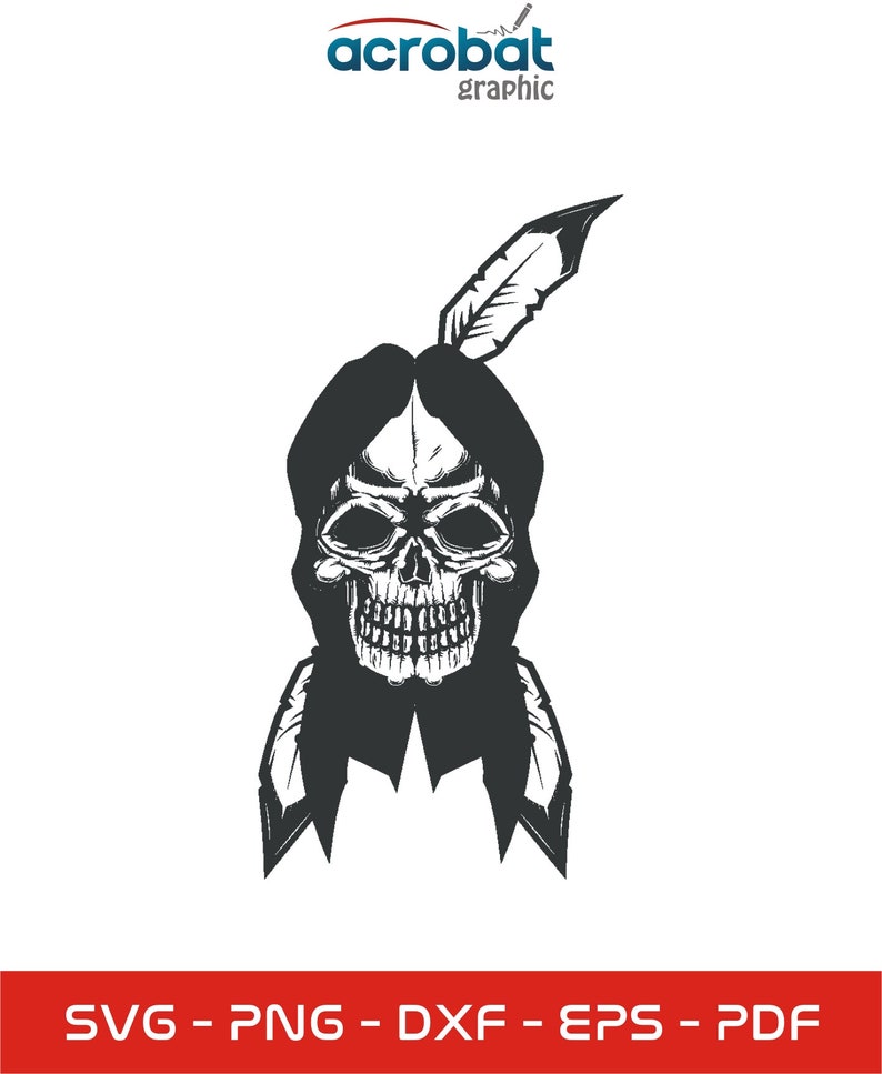Native American Skull Svg Bundle | Tribal Axe, Bow, Dreamcatcher (png ...