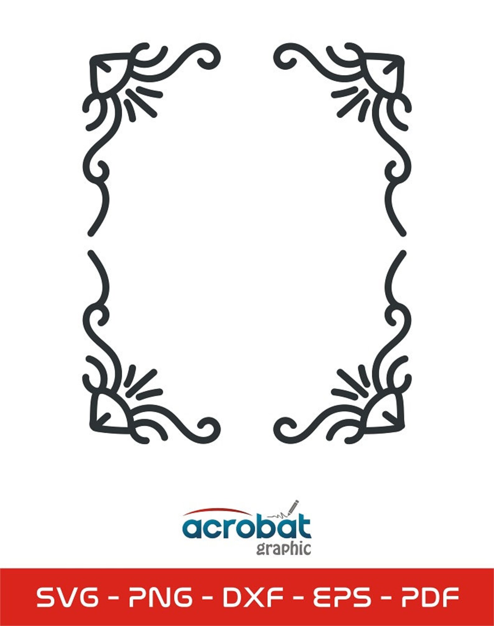 Frame SVG Pack Pattern Svg Pack Frame Monogram Pack Ornate - Etsy