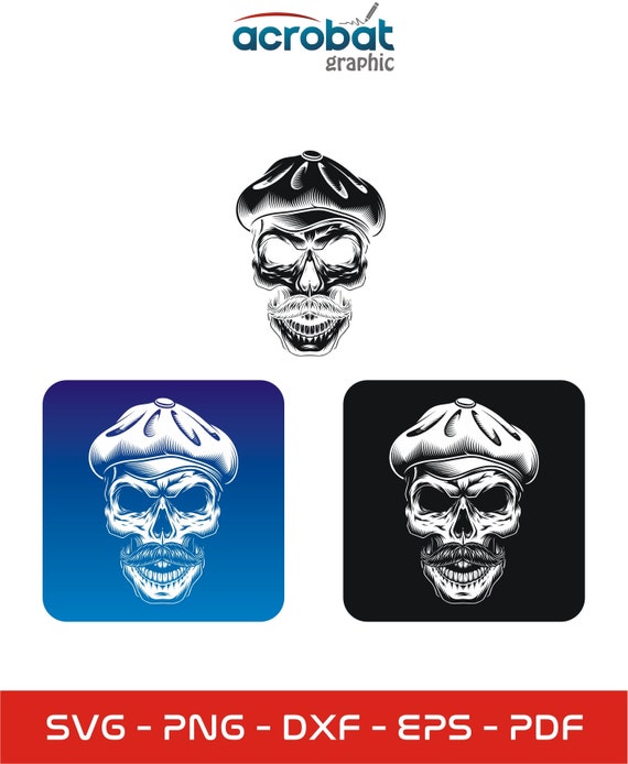 Hat Skull Monogram Pack Hat Skull SVG Hat Skull Silhouette - Etsy