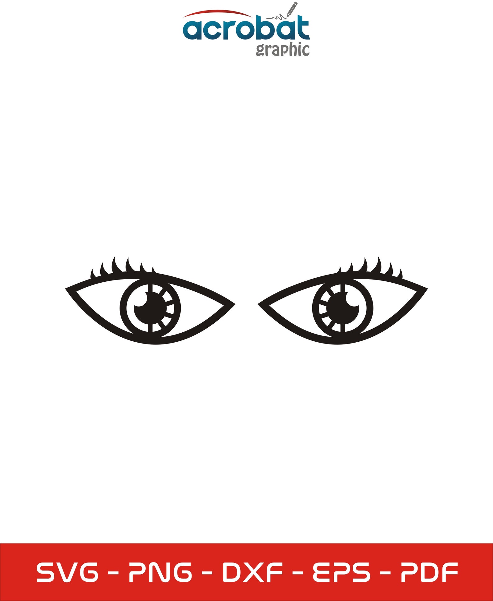 Eye Drawing, Eye Silhouette Monogram, Eye Print Laser Cut File, Eye ...