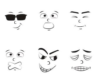 Facial Expressions Pack, Facial Expressions Shapes, Facial Expressions ...